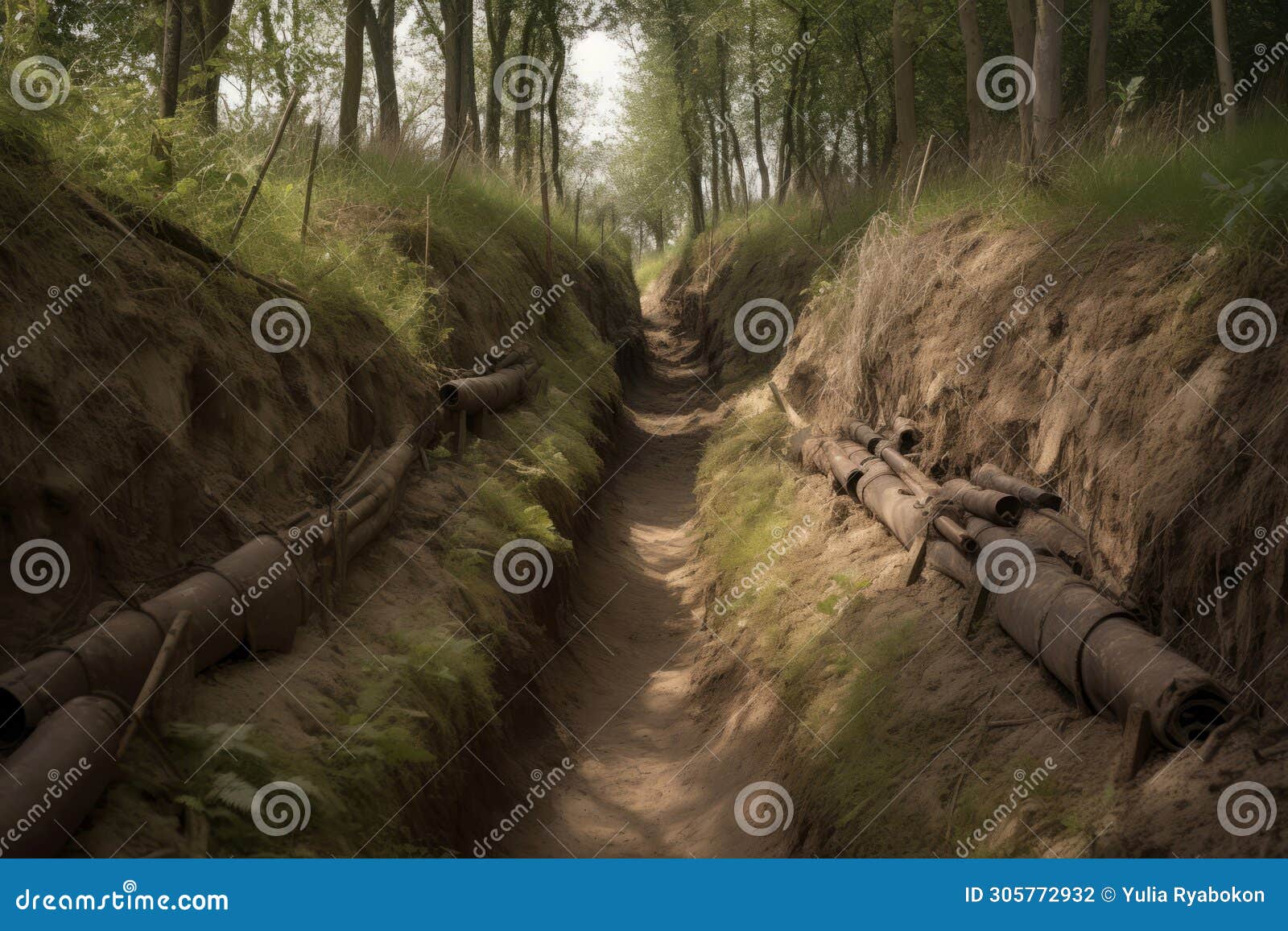 Trenches Of World War One Sandbags Vector Illustration | CartoonDealer ...