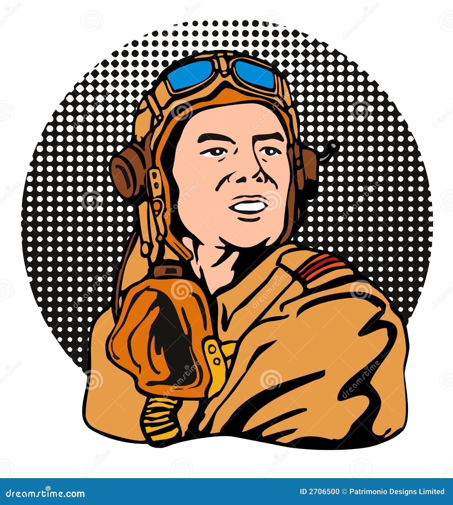 World War two ace pilot stock vector. Illustration of fighter - 2706500