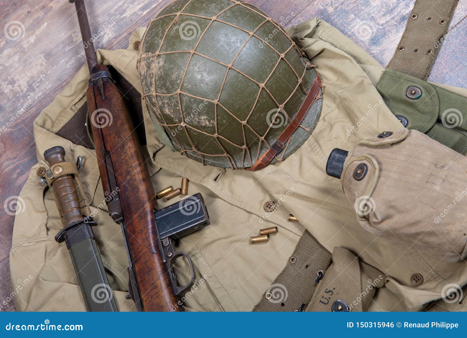 World War Two Military American Equipment Stock Photo - Image of combat ...
