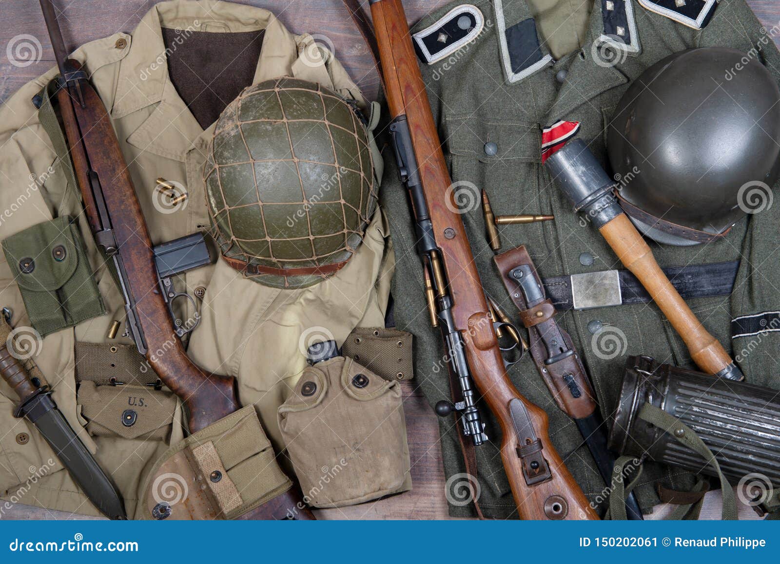 World War Two Military American and German Equipment Editorial Photo ...