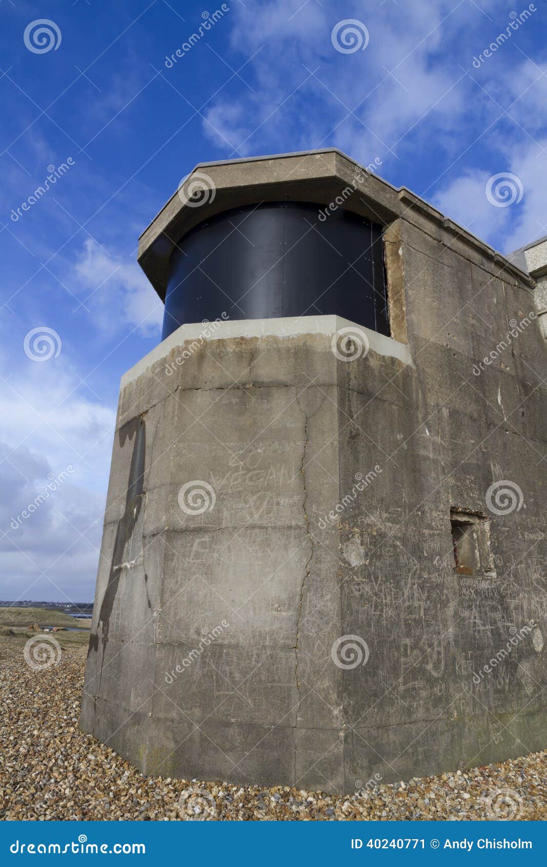 World War Two Searchlight Emplacement Stock Image - Image of ...