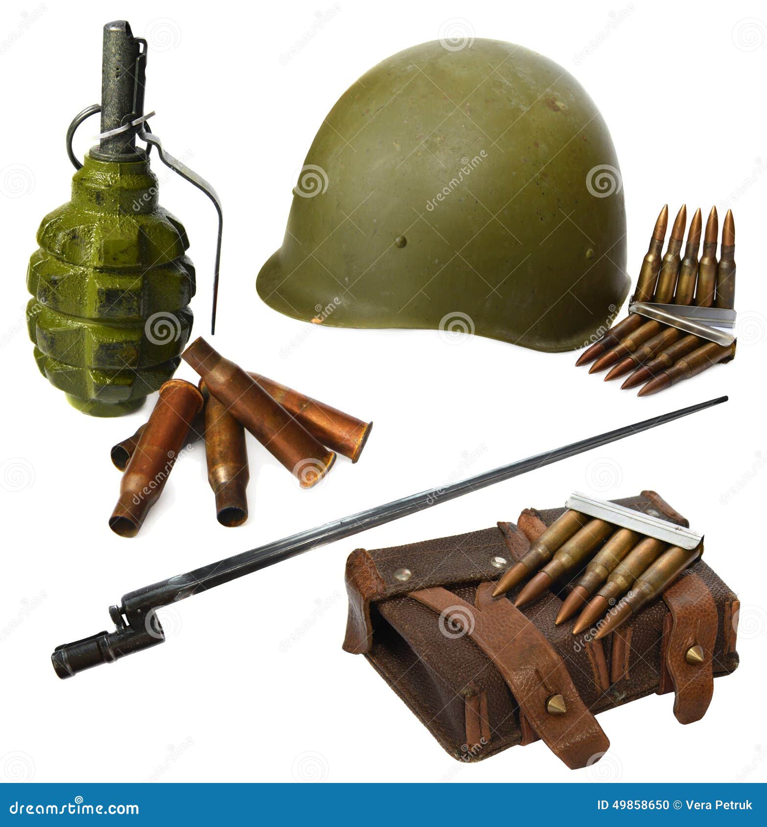 World War Two Set with Weapon Stock Photo - Image of shell, defense ...