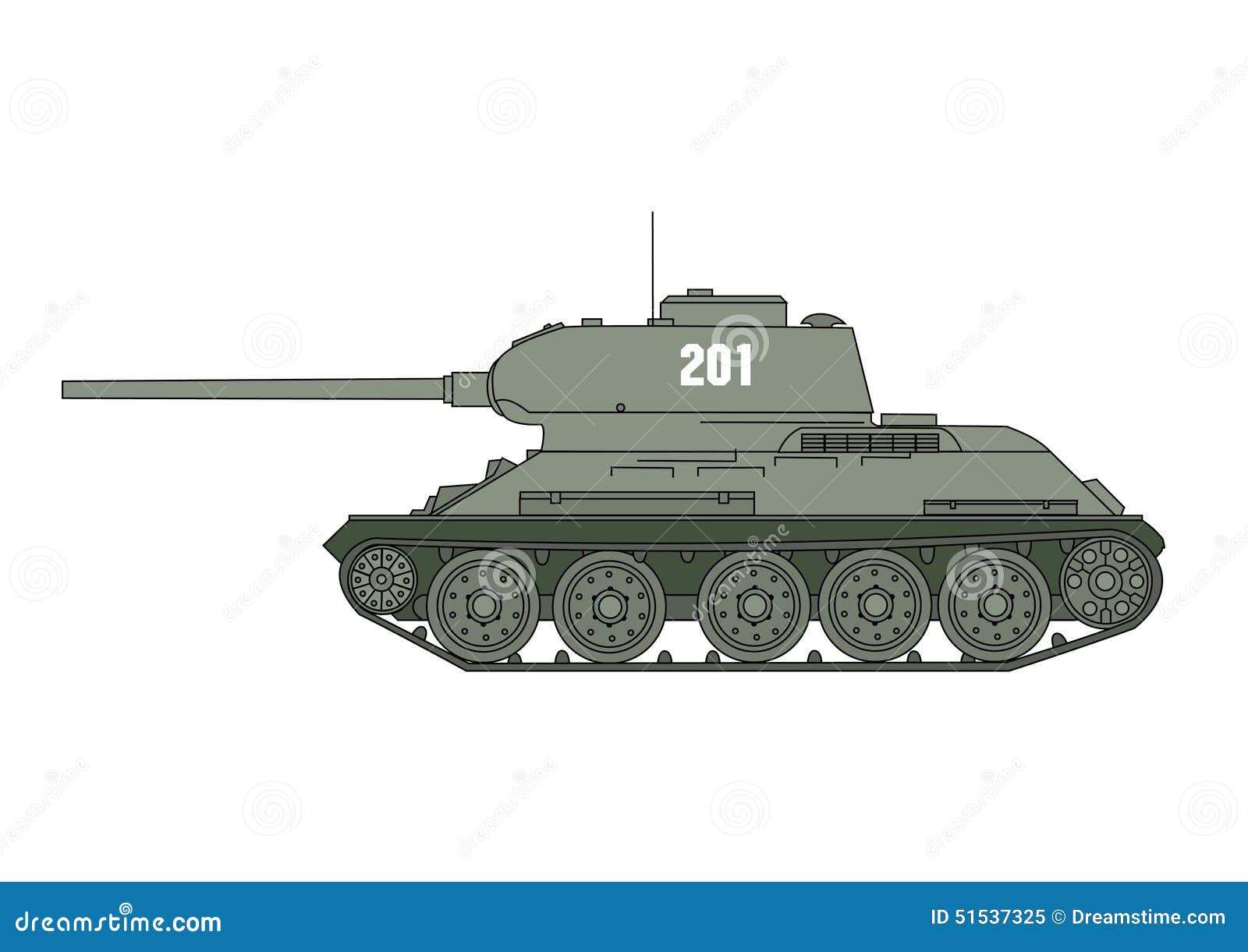 World War Two Soviet tank stock vector. Illustration of vector - 51537325