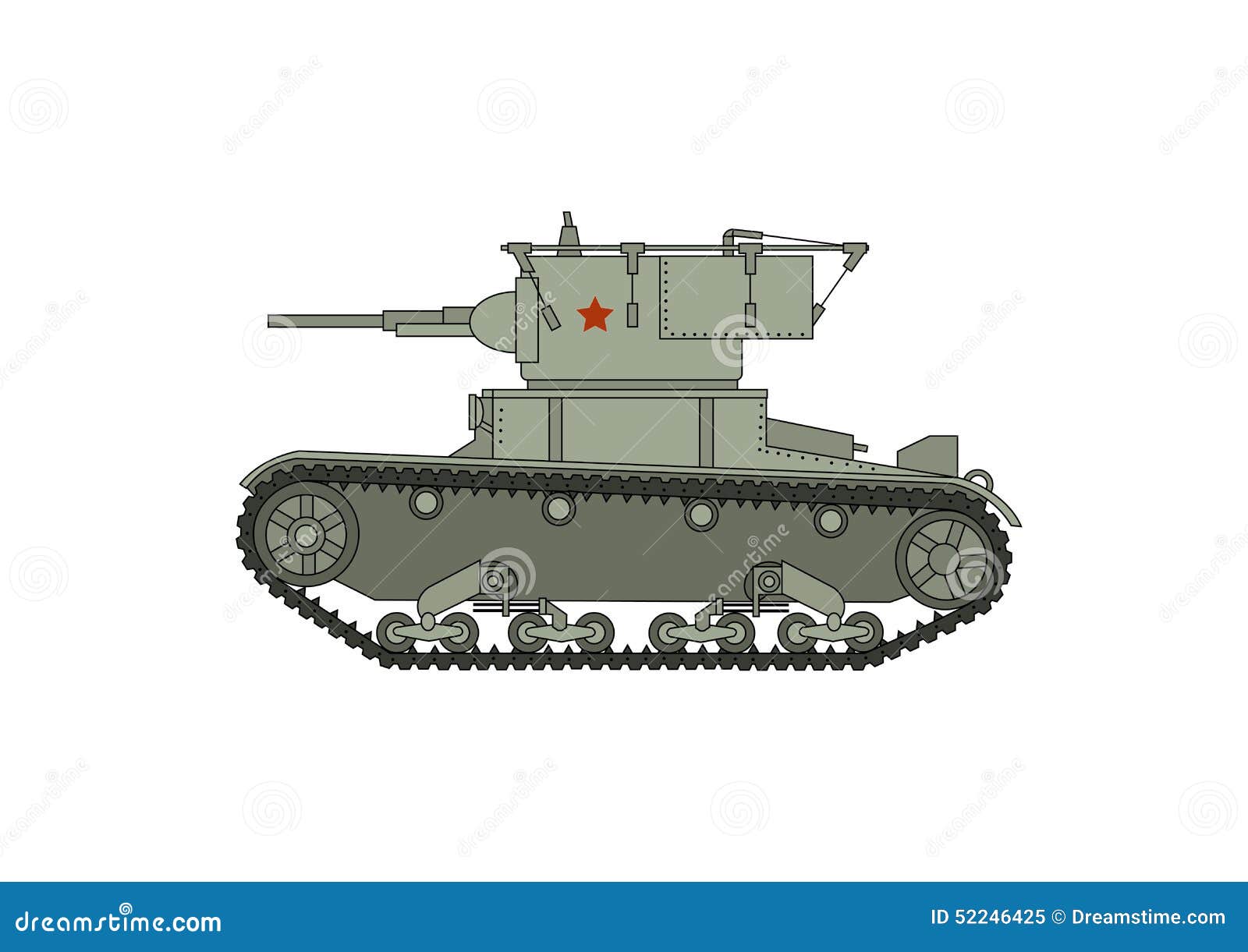 World War Two Soviet Tank Cartoon Vector | CartoonDealer.com #52246425