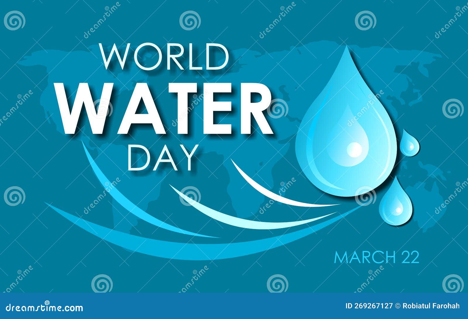 World Water Day Banner or Vector Poster Stock Vector - Illustration of ...
