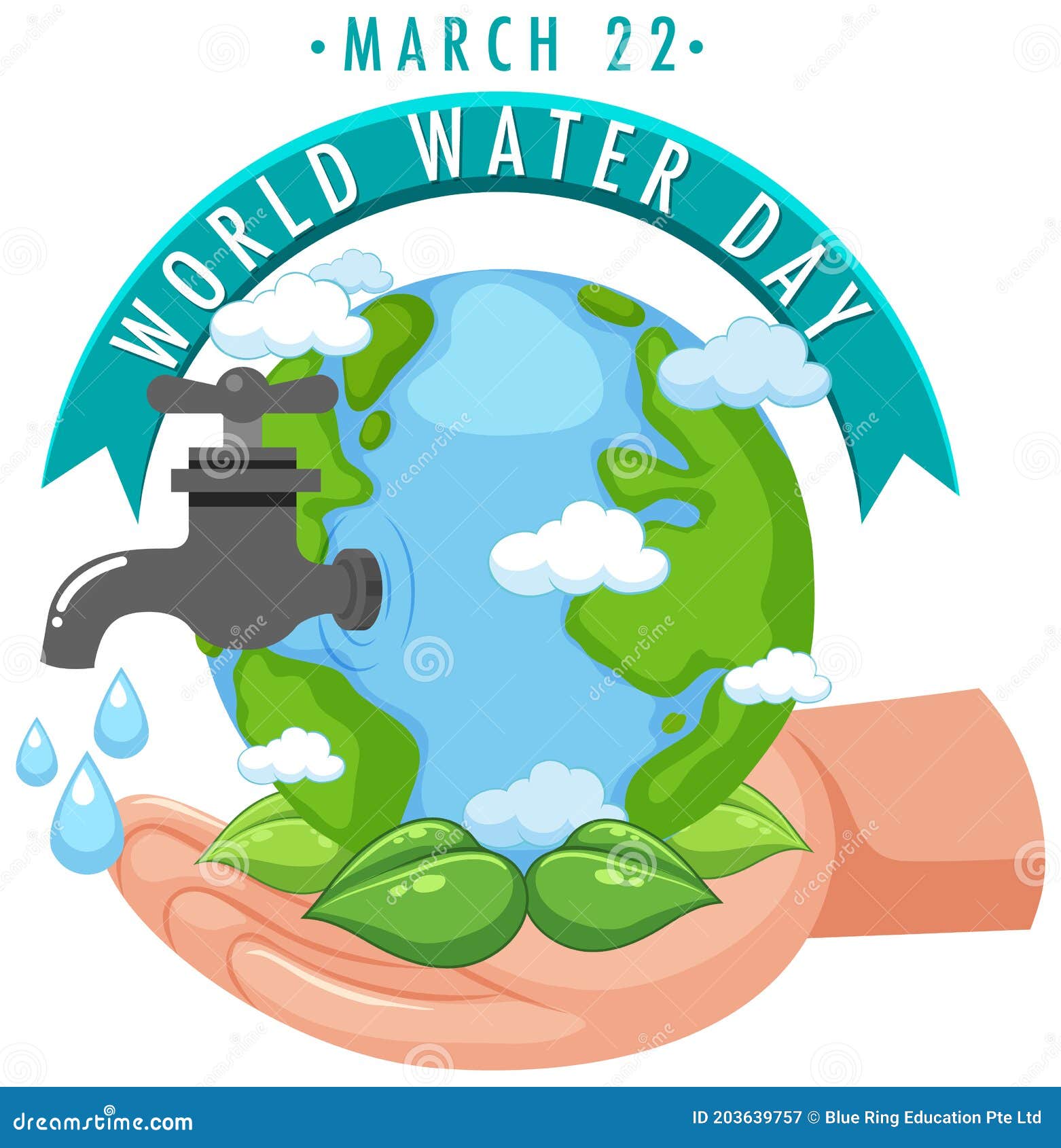 World water day icon stock vector. Illustration of world - 203639757