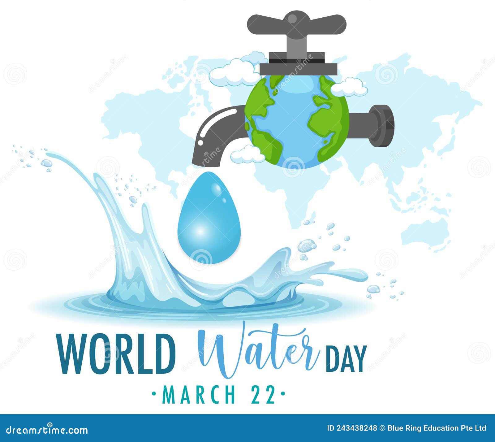 World water day icon stock vector. Illustration of alphabet - 243438248