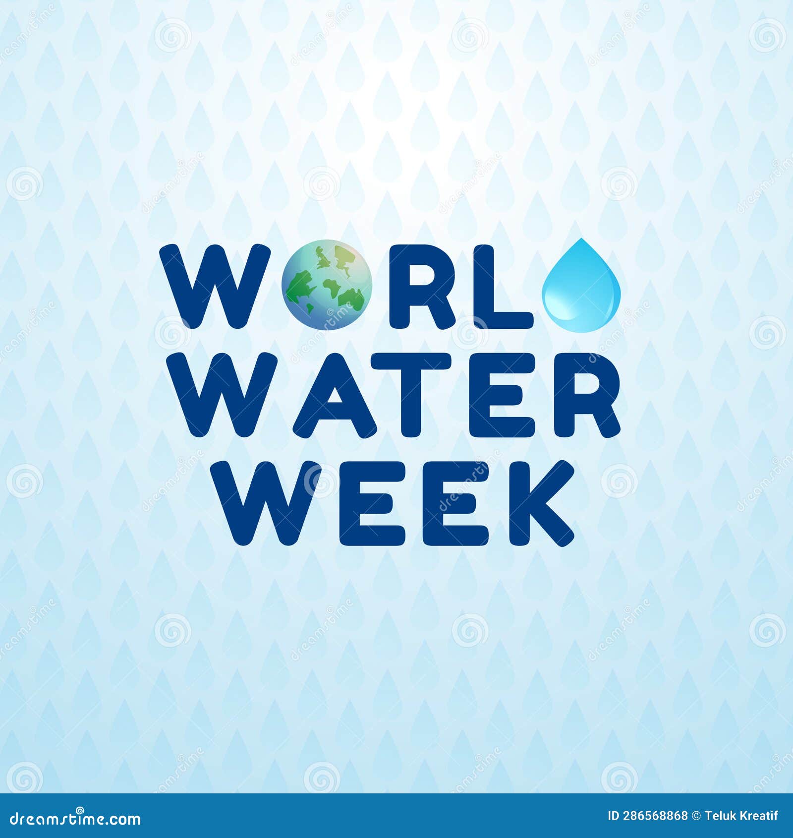 World Water Week Design Template Good for Celebration. Stock Vector ...