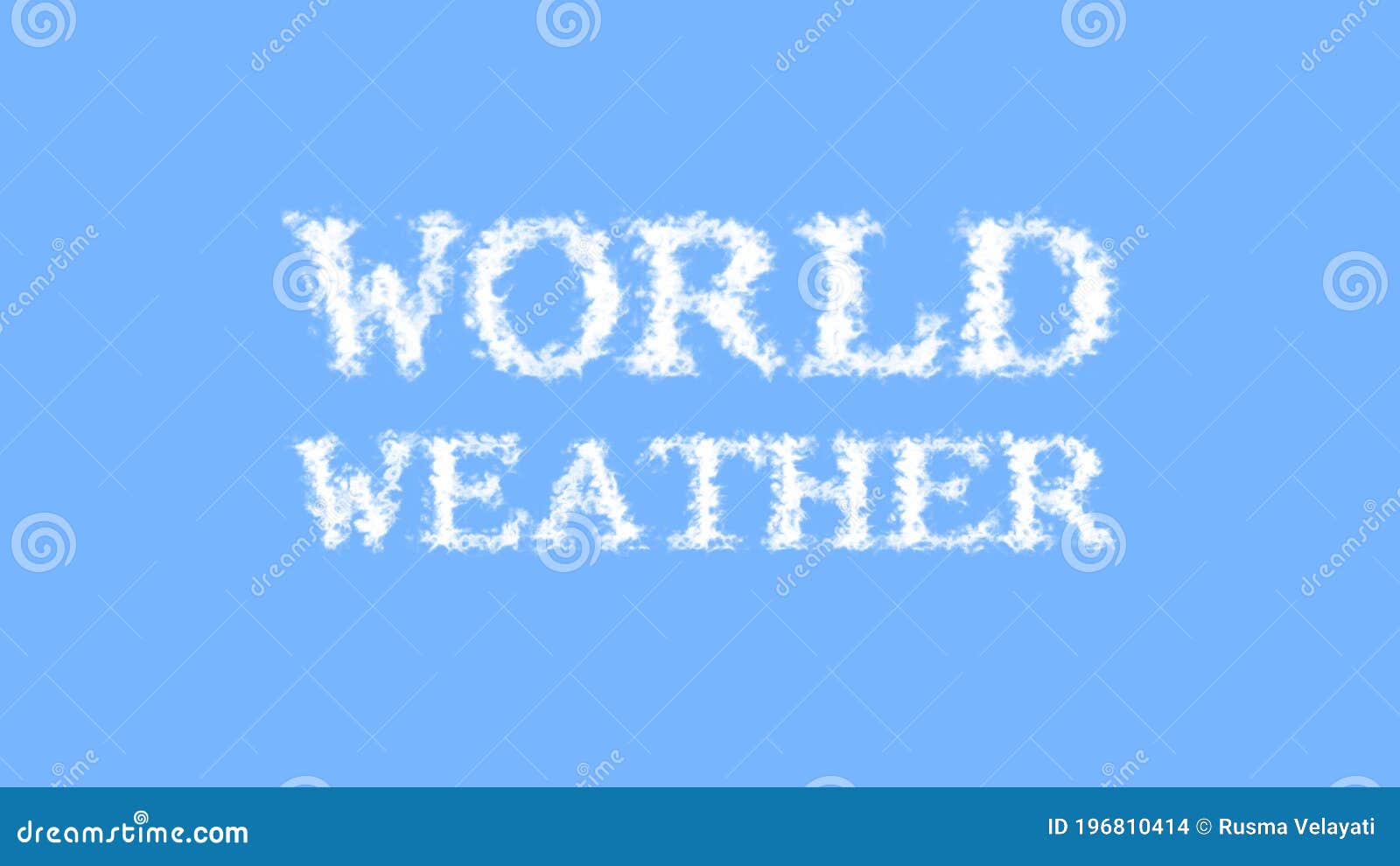 World Weather Cloud Text Effect Sky Isolated Background Stock ...