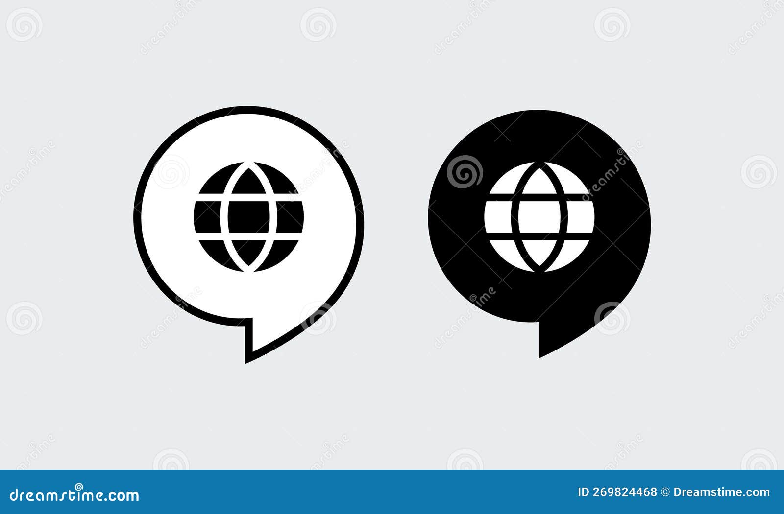 World Web, Earth Globe, Website Icon Contact Vector Illustration Stock ...