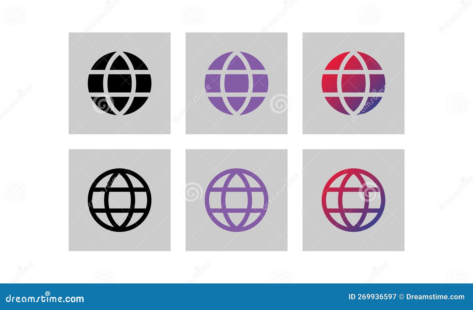 World Web, Earth Globe, Website Icon Contact Vector Illustration Stock ...