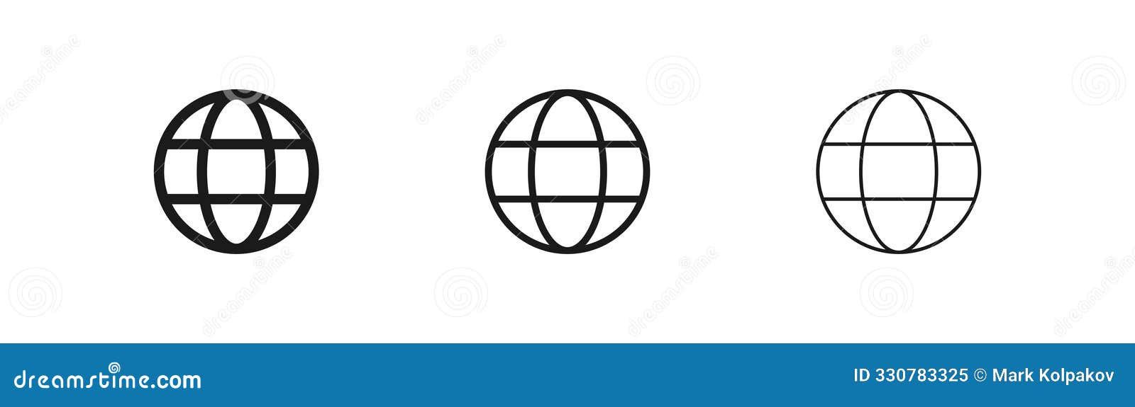 World Web Icon. Global Symbol Set, Vector Isolated Stock Illustration ...