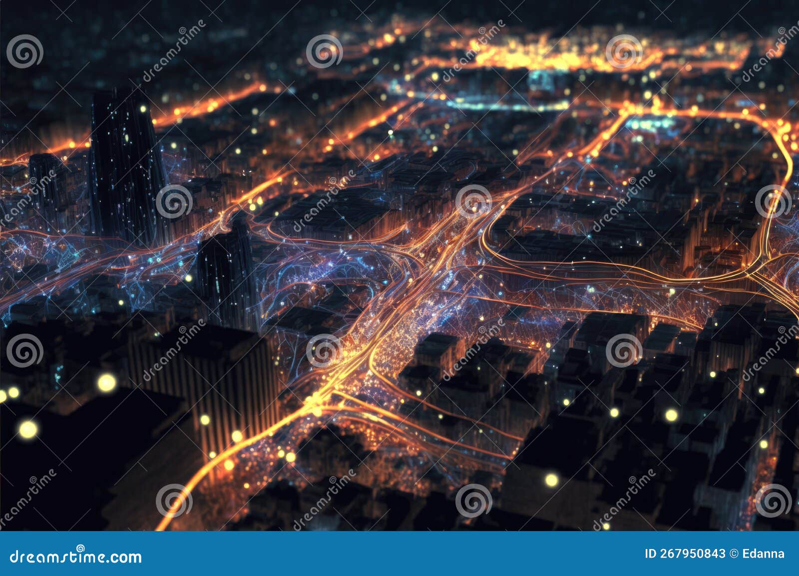 The World Where Flow the Information. a Vision of the Internet Stock ...