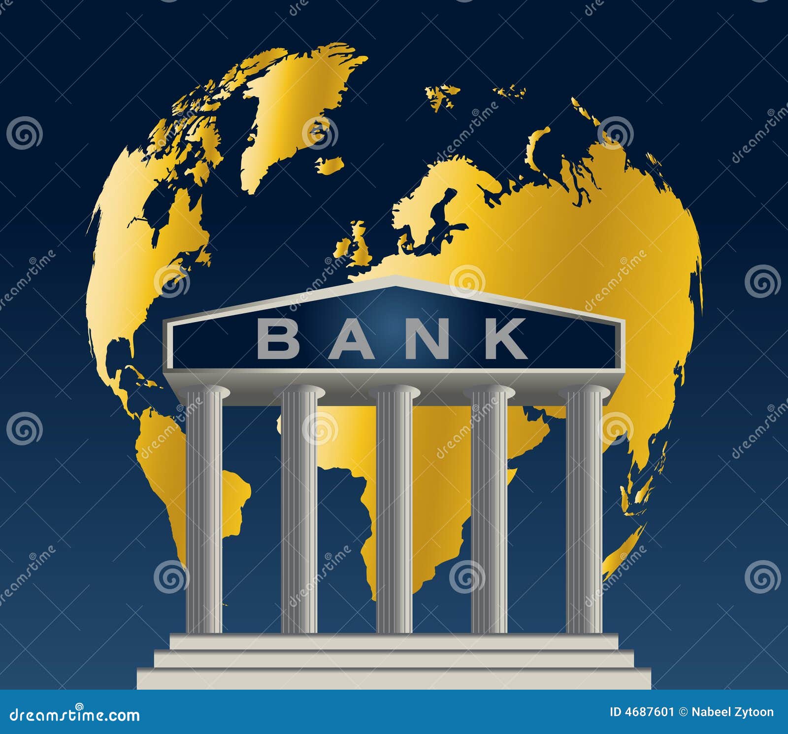 World wide Bank stock vector. Illustration of travel, cash - 4687601