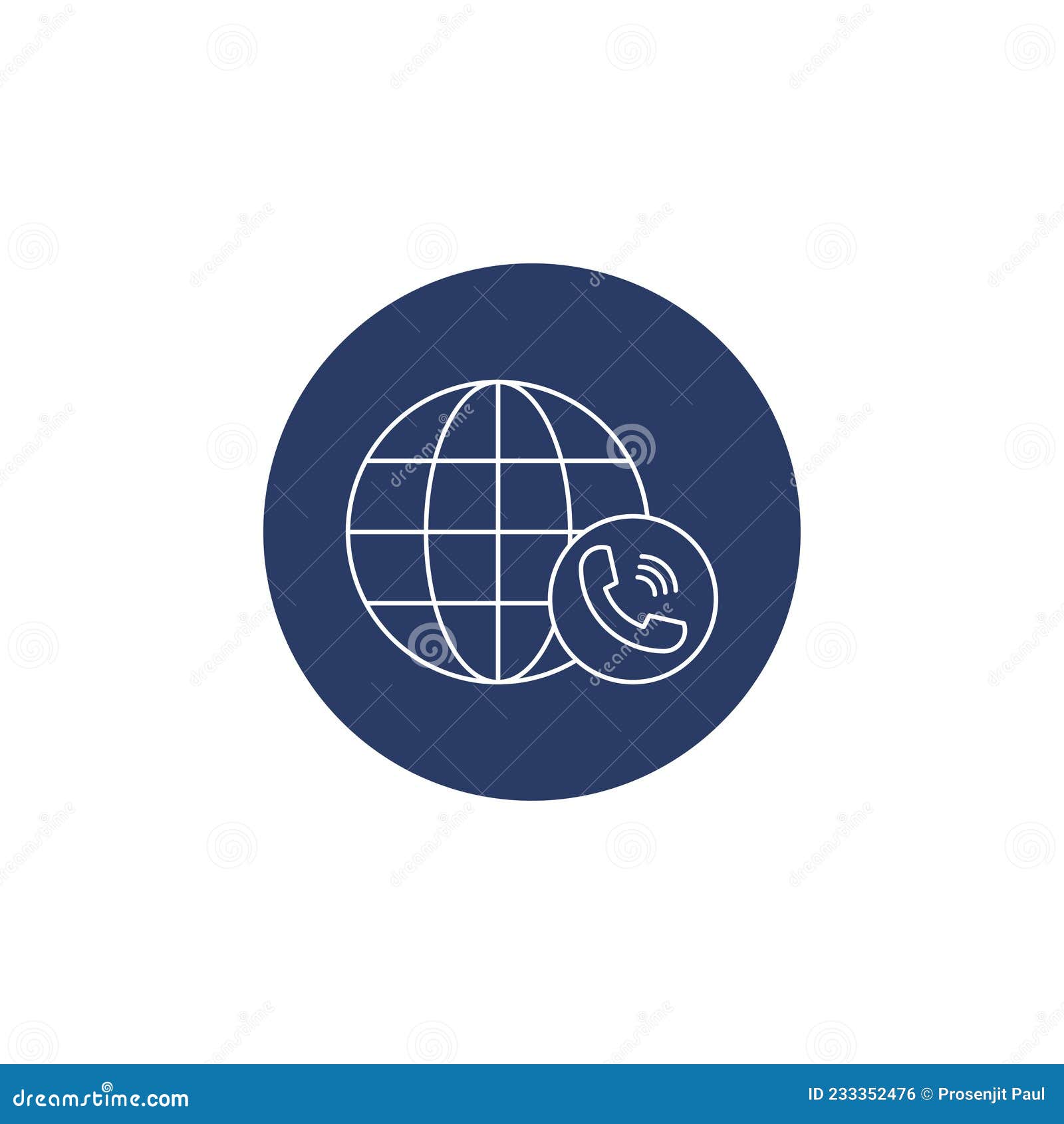 World Wide Call Icon Vector Stock Vector - Illustration of call, icon ...
