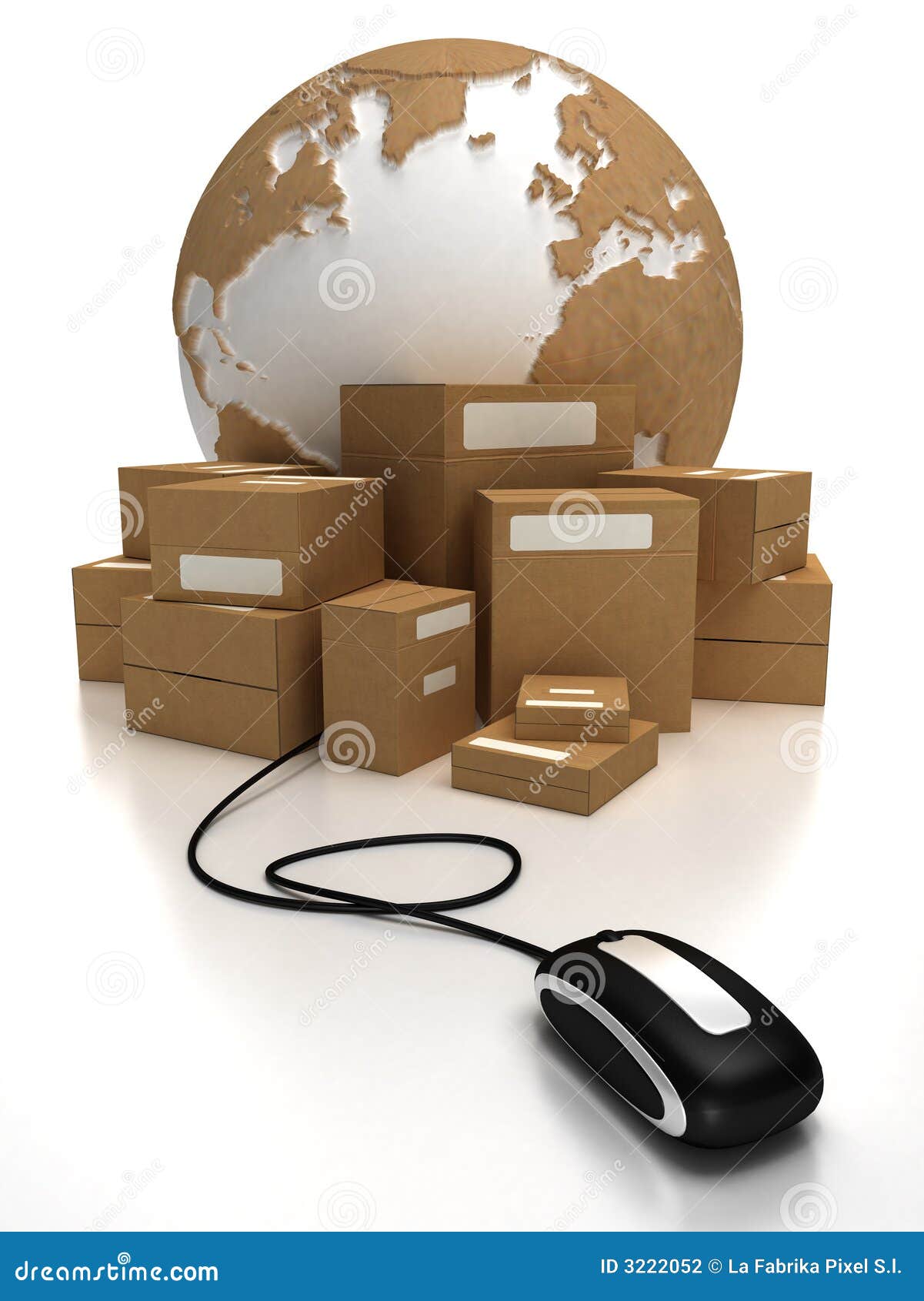 World wide delivery stock illustration. Illustration of computer - 3222052