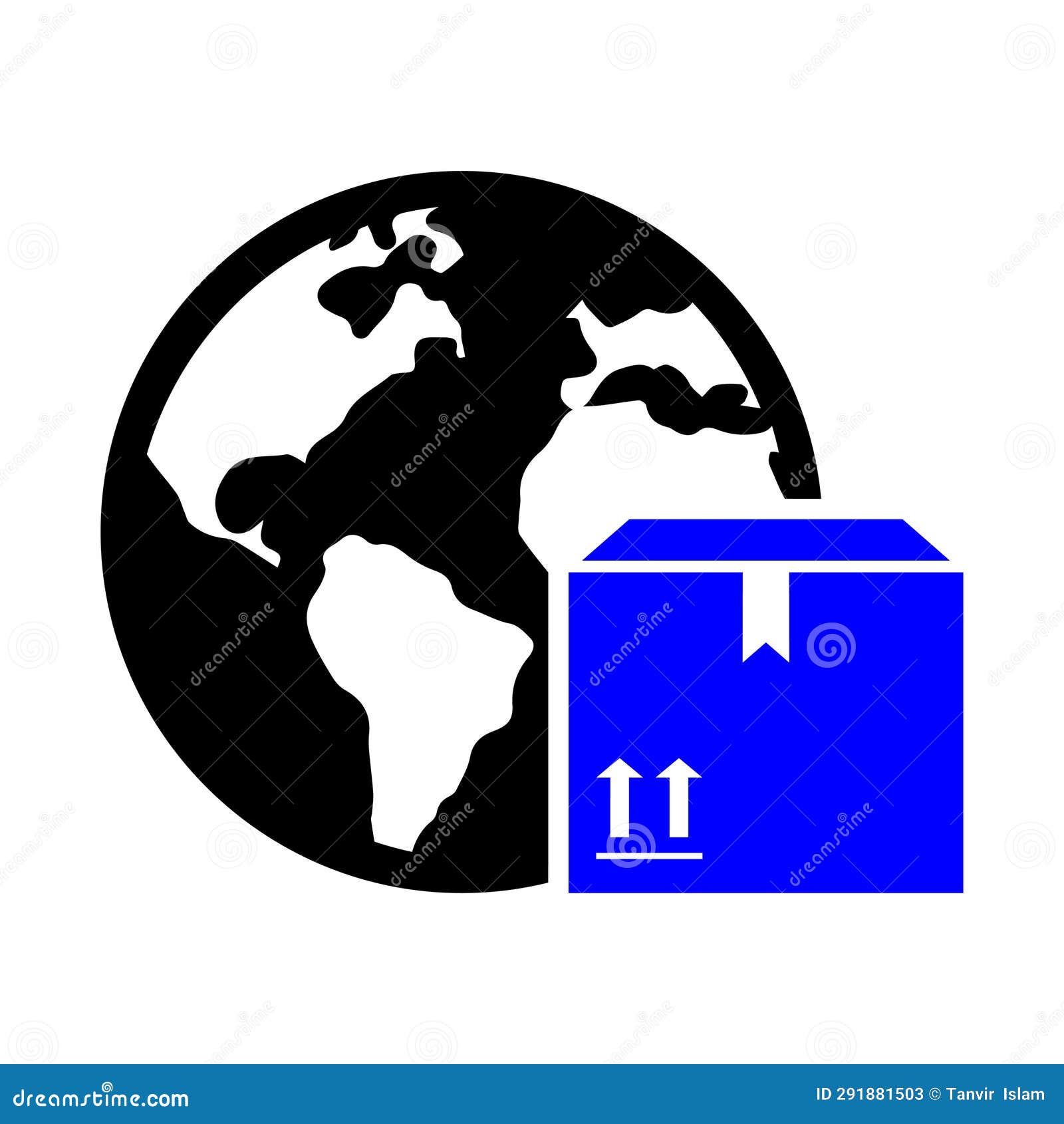 World Wide Delivery Icon stock illustration. Illustration of world ...