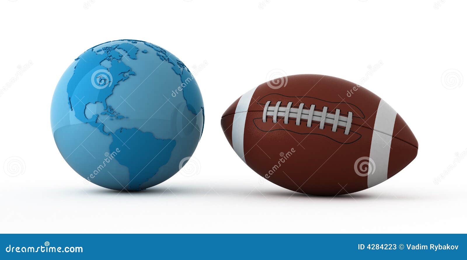 World wide football stock illustration. Illustration of render - 4284223