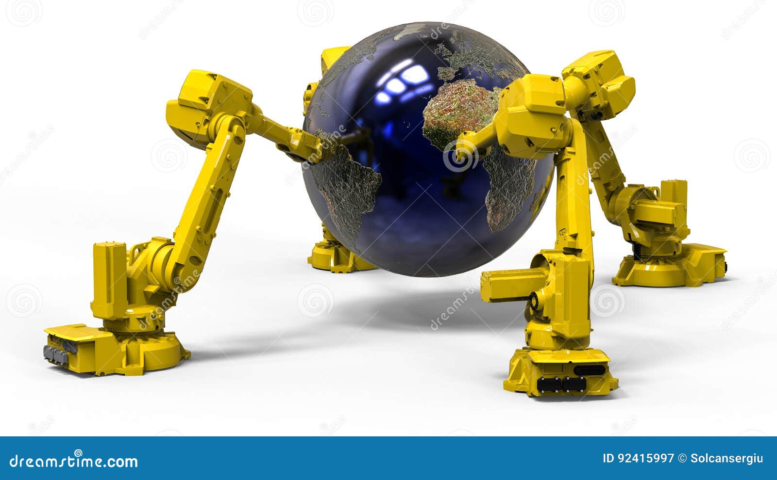 Set Of Robots In Cosmos Cartoon Vector | CartoonDealer.com #20233439