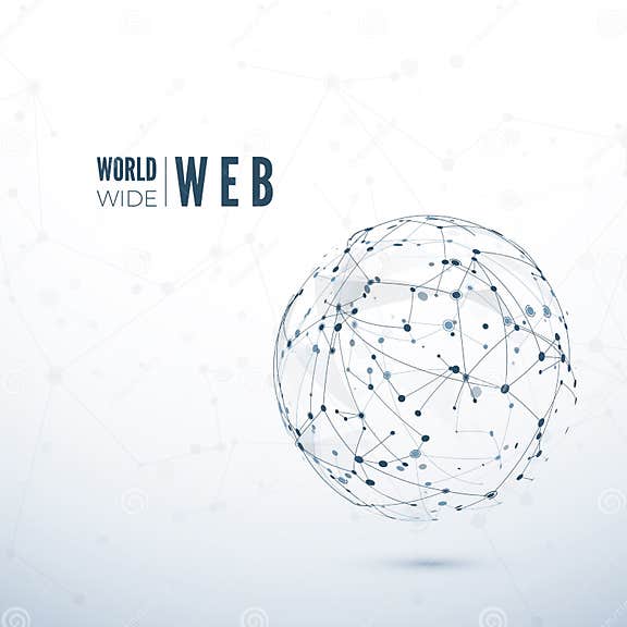 World Wide Web. Abstract Texture of Global Network Stock Vector ...