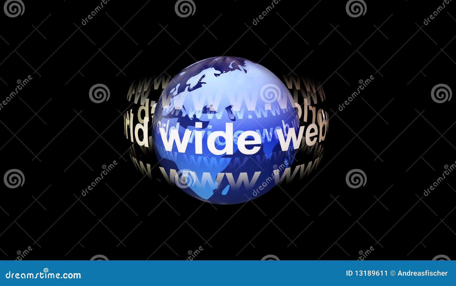 World Wide Web Around Earth Stock Illustration - Illustration of ...