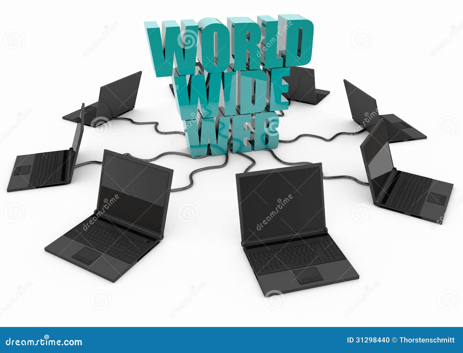 World Wide Web Avec L'ordinateur Portable Illustration Stock ...