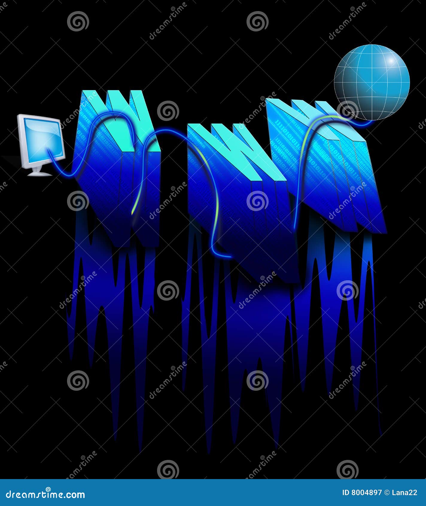 World wide web cable stock illustration. Illustration of globe - 8004897