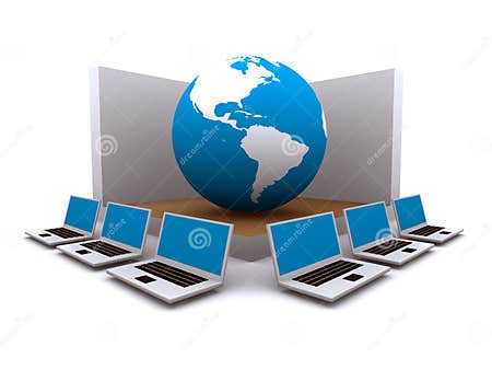 World Wide Web and Computers Stock Illustration - Illustration of ...