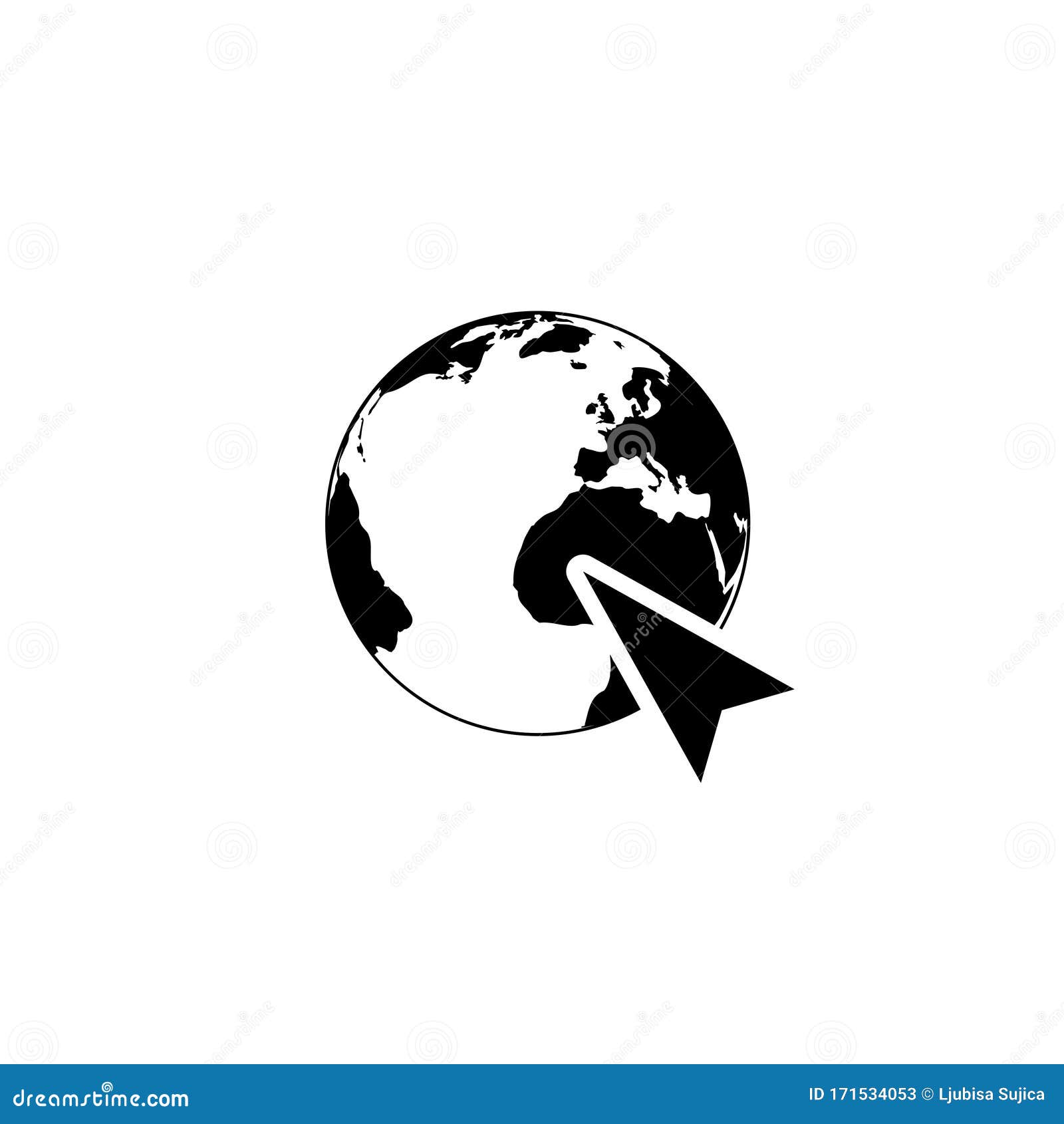 Planet Web Symbol. World Wide Web Concept Globe Icon. Stock Vector ...
