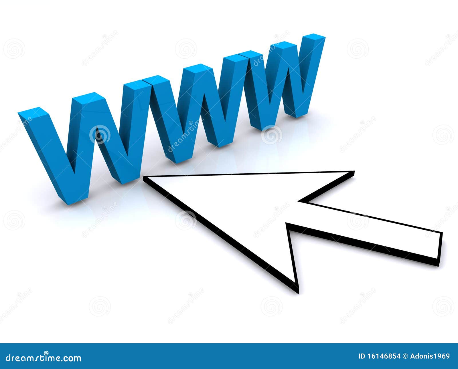 World Wide Web and cursor stock illustration. Illustration of hypertext ...