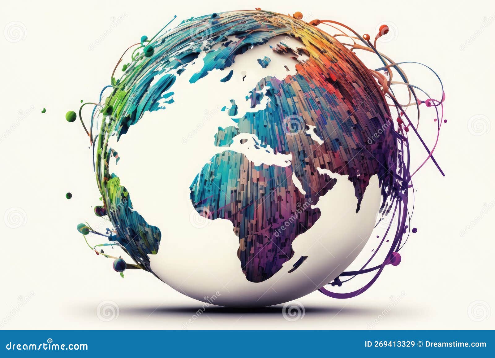 World Wide Web Data Exchange, Illustration. Generative Ai Stock ...