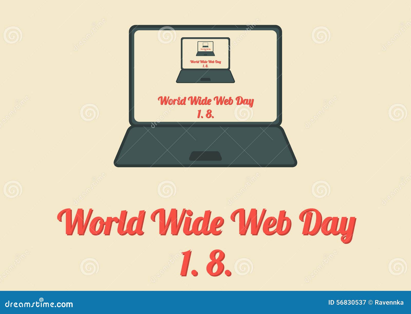 World Wide Web Day poster stock vector. Illustration of august - 56830537