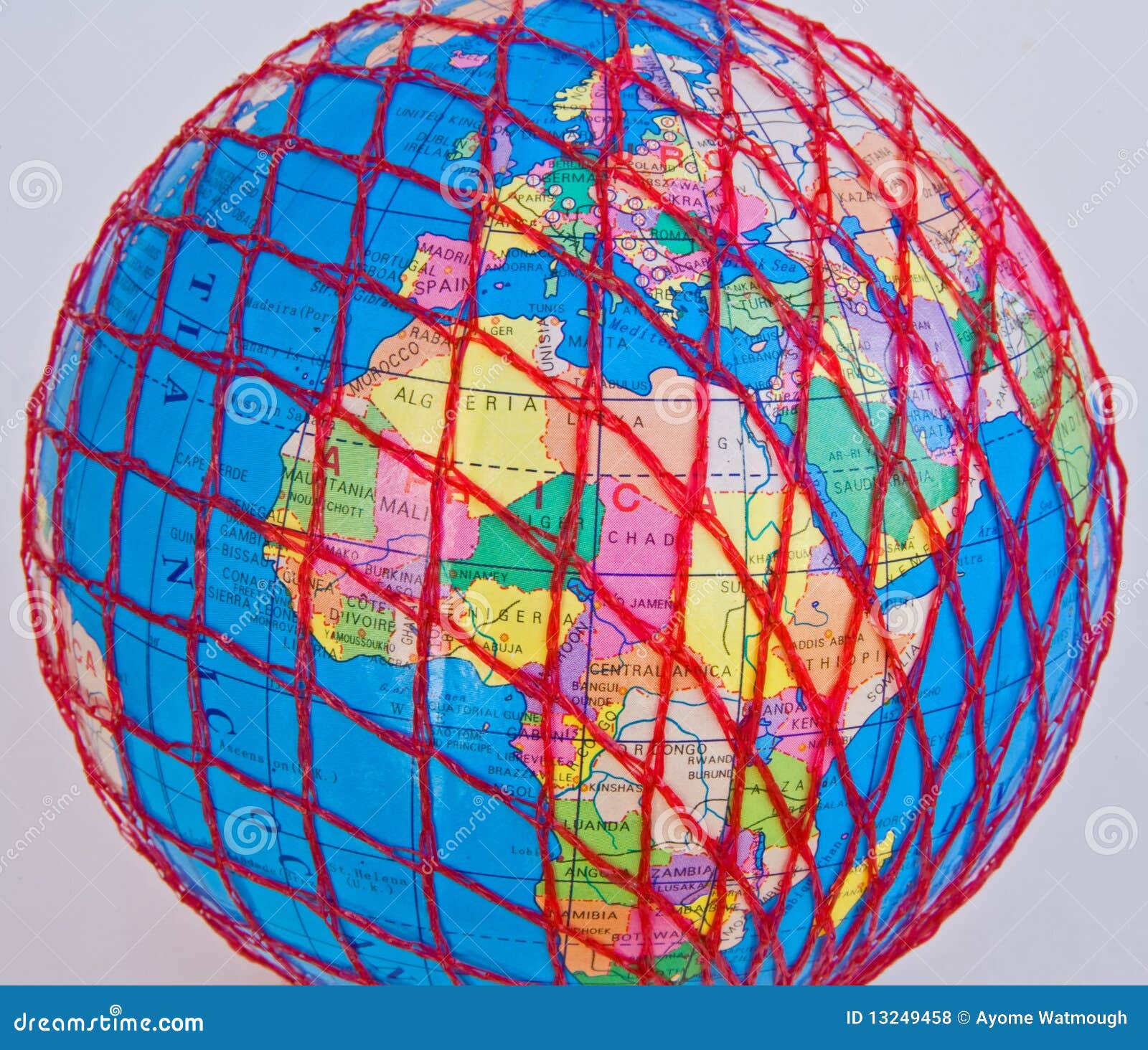 World Wide Map On Abstract Business Background, Coins And Calculator ...