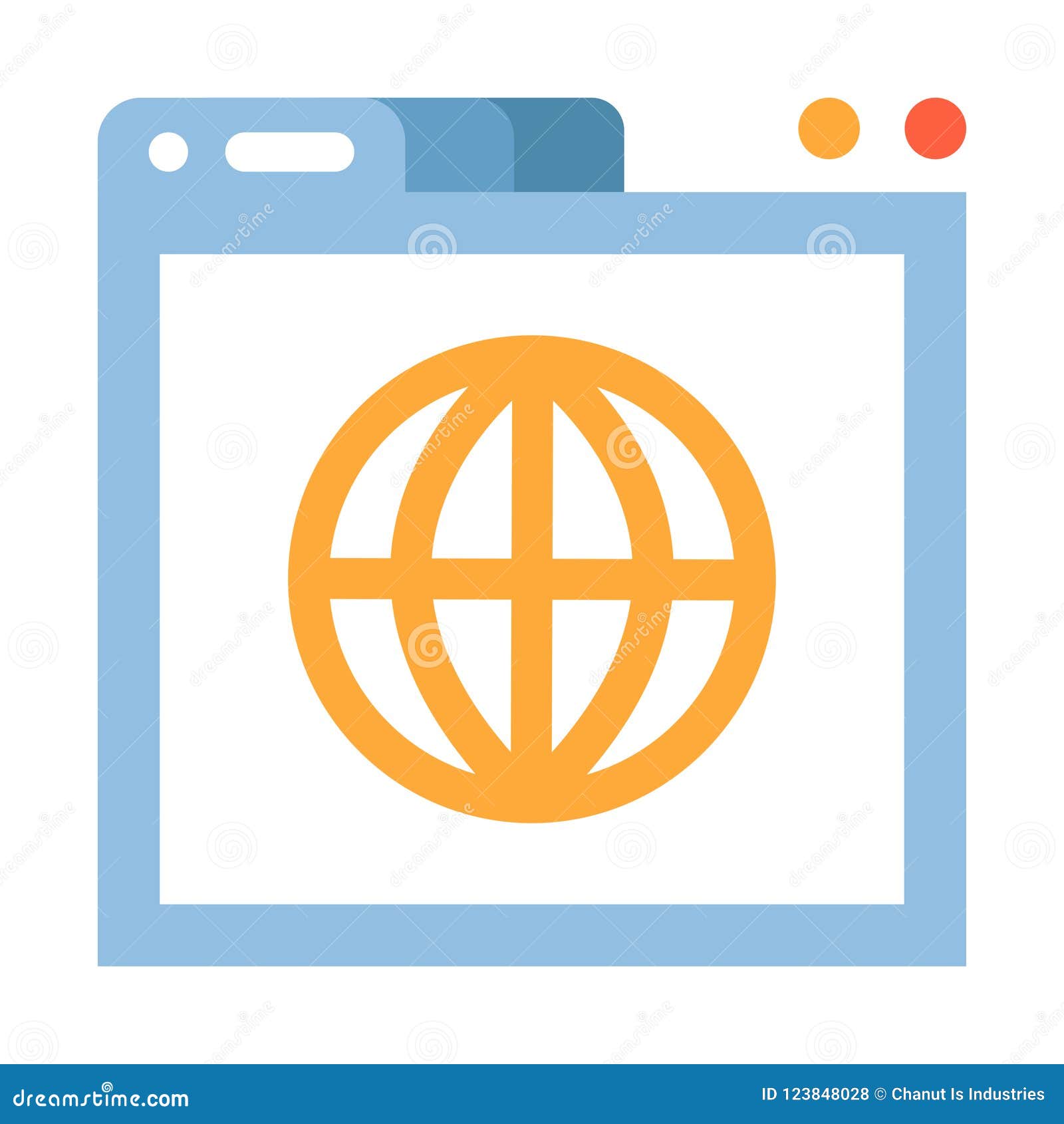 World Wide Web Flat Illustration Stock Vector - Illustration of network ...