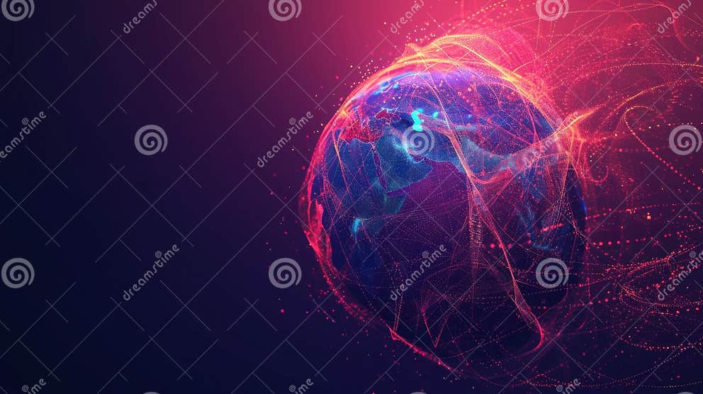 The World Wide Web in the Form of a Globe in the Phone. Global Internet ...