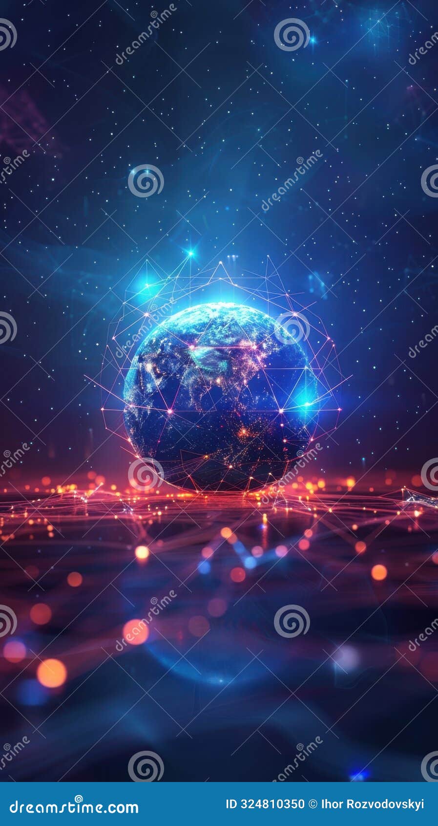 The World Wide Web in the Form of a Globe in the Phone. Global Internet ...