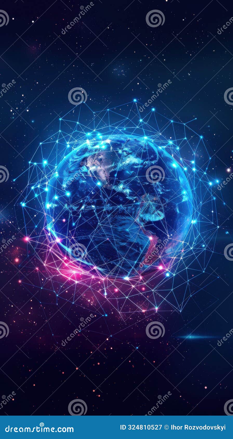 The World Wide Web in the Form of a Globe in the Phone. Global Internet ...