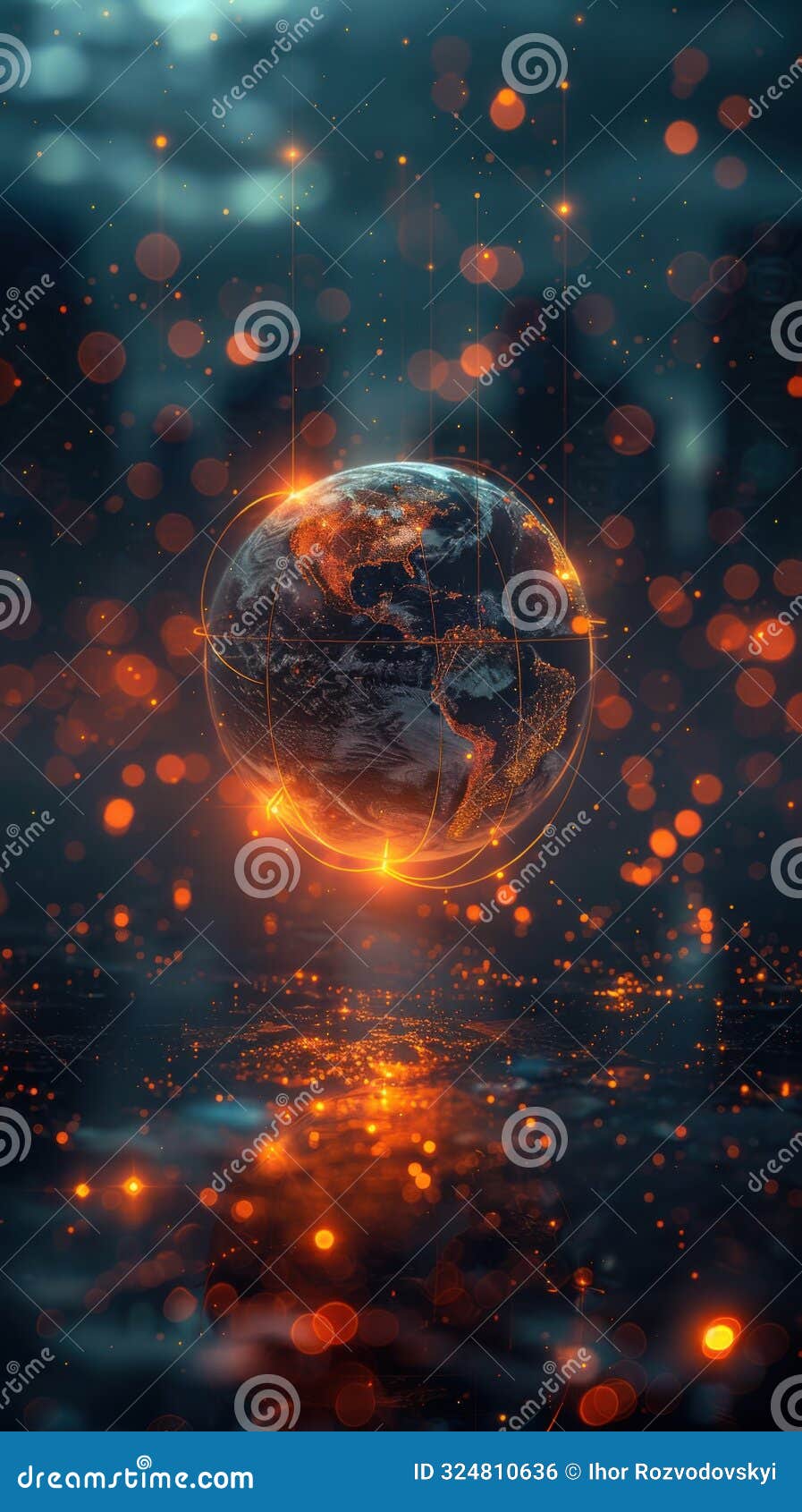 The World Wide Web in the Form of a Globe in the Phone. Global Internet ...