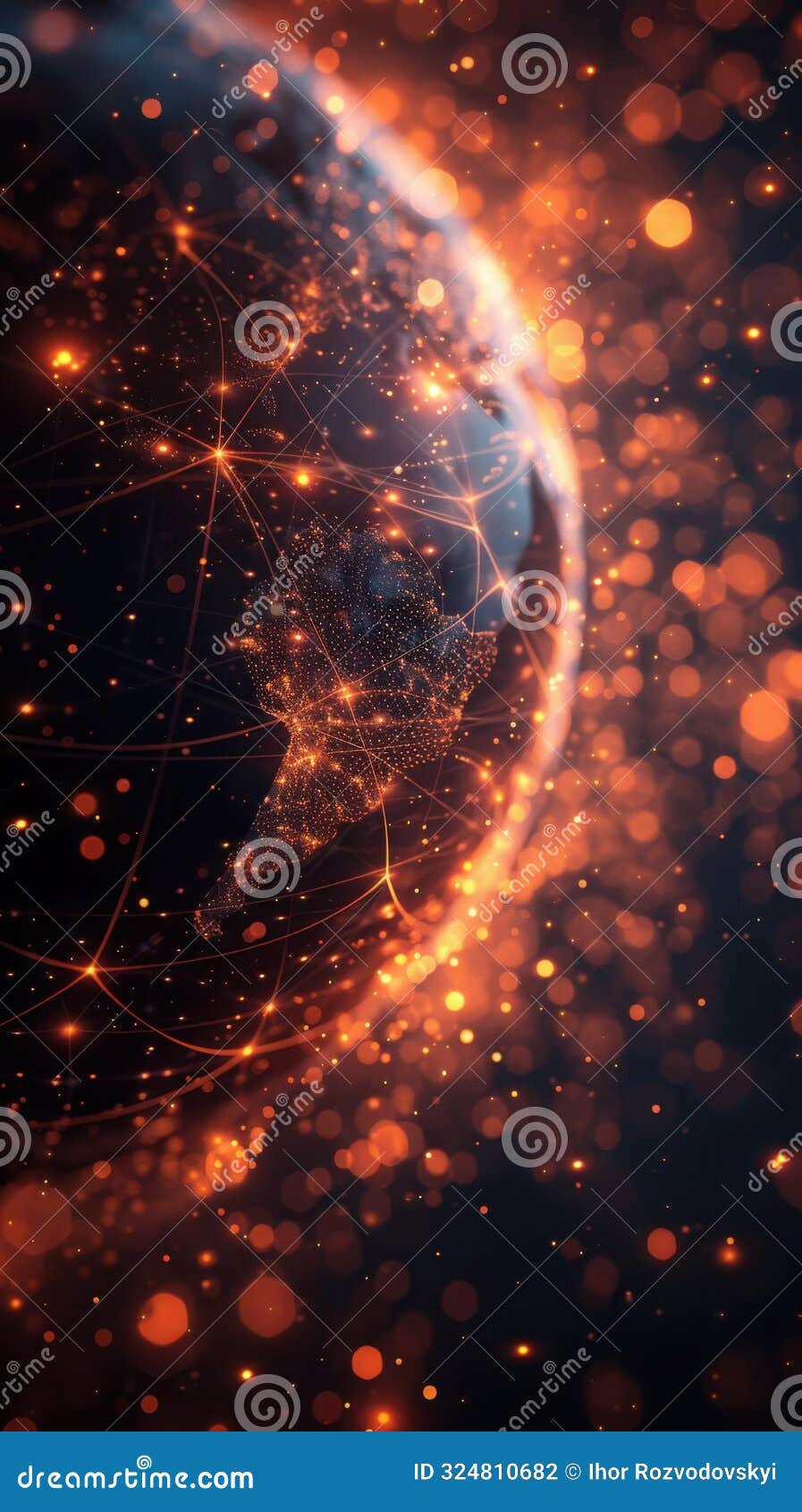 The World Wide Web in the Form of a Globe in the Phone. Global Internet ...