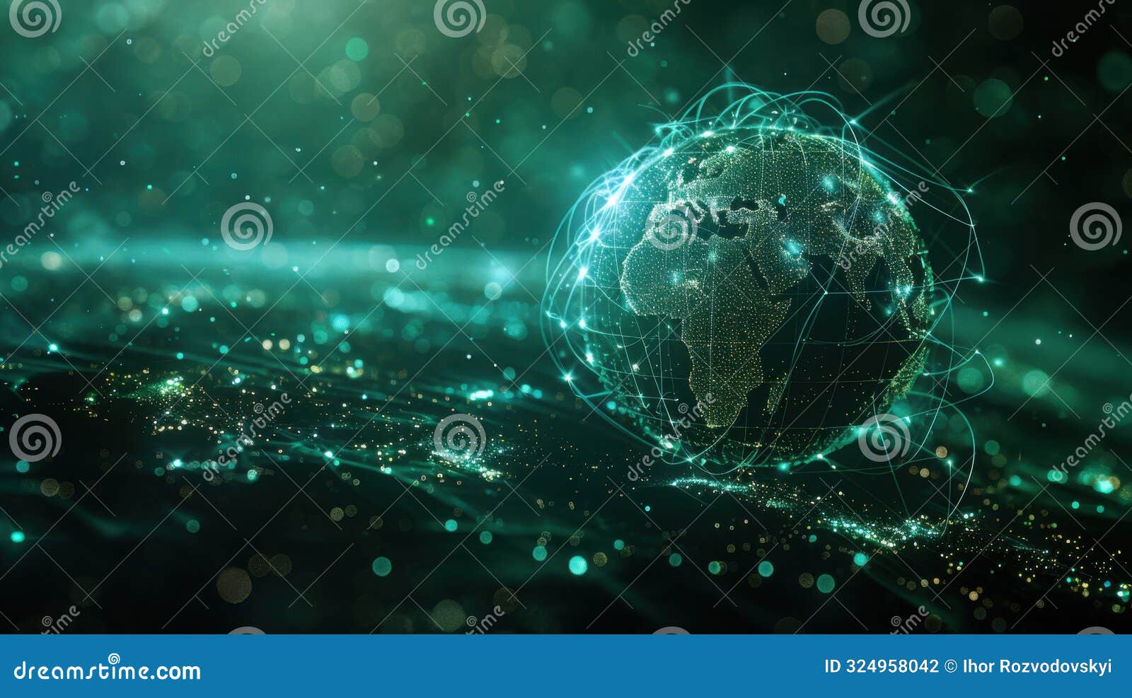 The World Wide Web in the Form of a Globe in the Phone. Global Internet ...