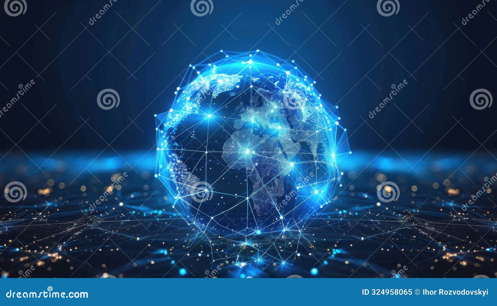 The World Wide Web in the Form of a Globe in the Phone. Global Internet ...