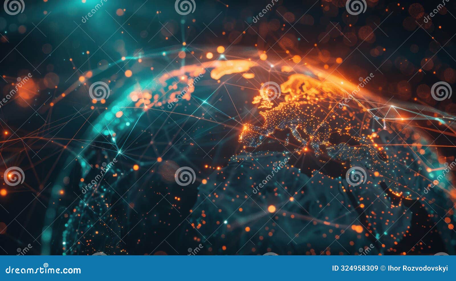 The World Wide Web in the Form of a Globe in the Phone. Global Internet ...