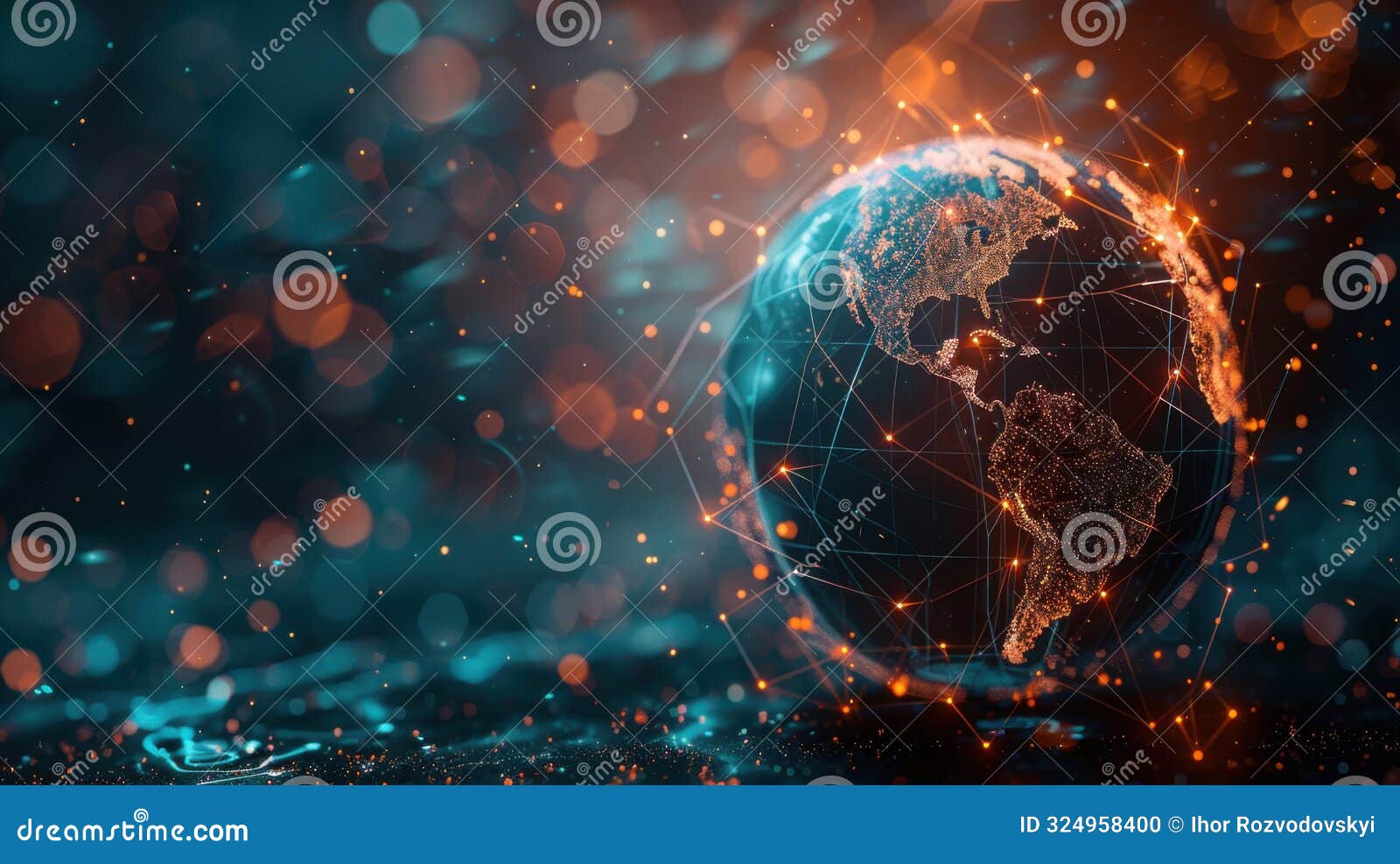 The World Wide Web in the Form of a Globe in the Phone. Global Internet ...