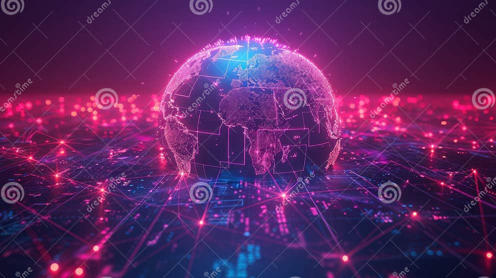 The World Wide Web in the Form of a Globe in the Phone. Global Internet ...