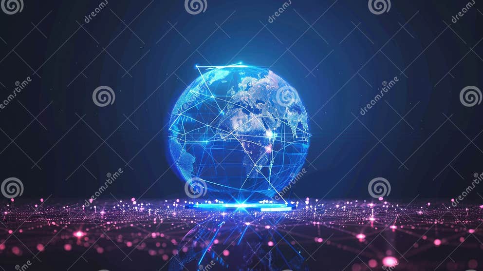 The World Wide Web in the Form of a Globe in the Phone. Global Internet ...