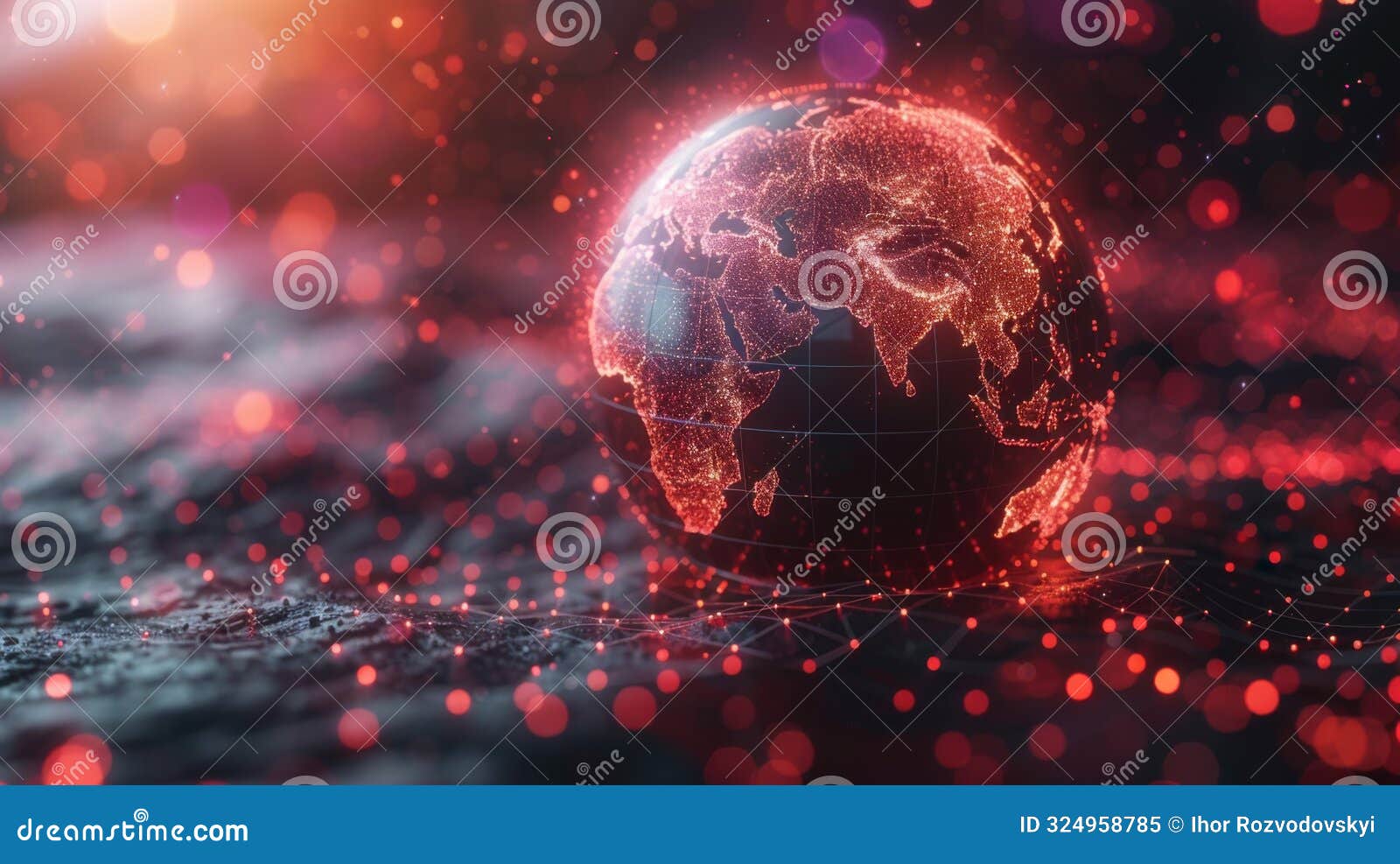 The World Wide Web in the Form of a Globe in the Phone. Global Internet ...