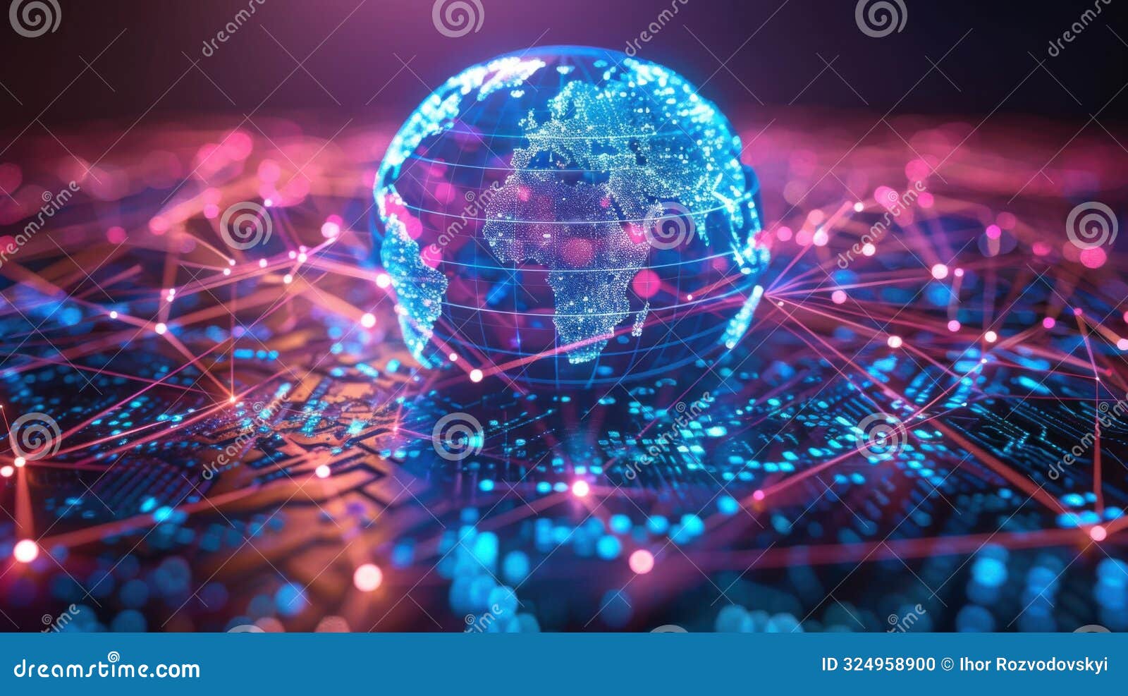 The World Wide Web in the Form of a Globe in the Phone. Global Internet ...