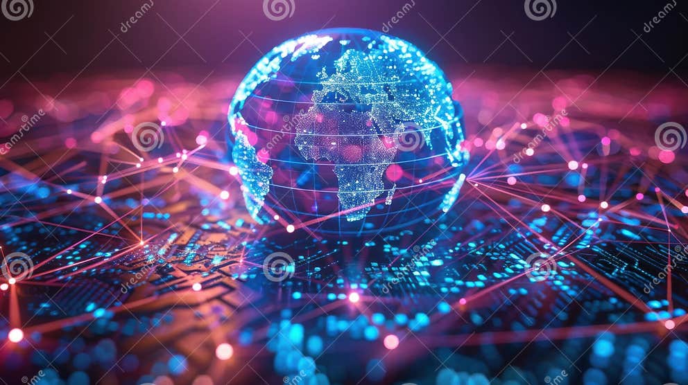 The World Wide Web in the Form of a Globe in the Phone. Global Internet ...