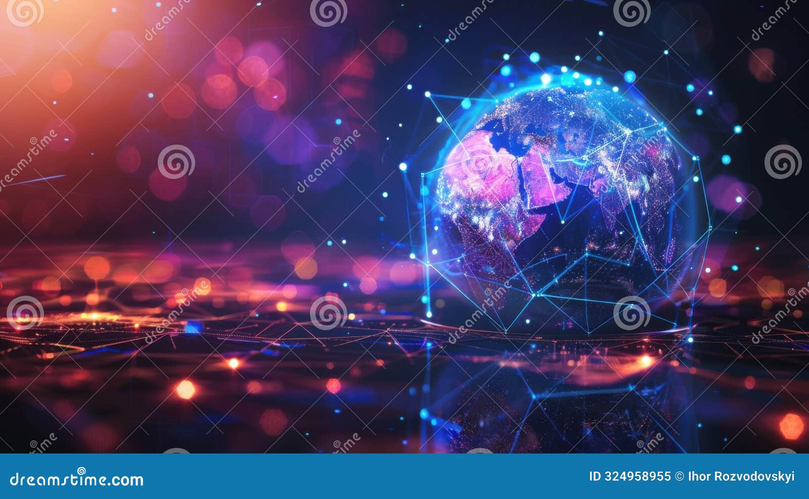 The World Wide Web in the Form of a Globe in the Phone. Global Internet ...