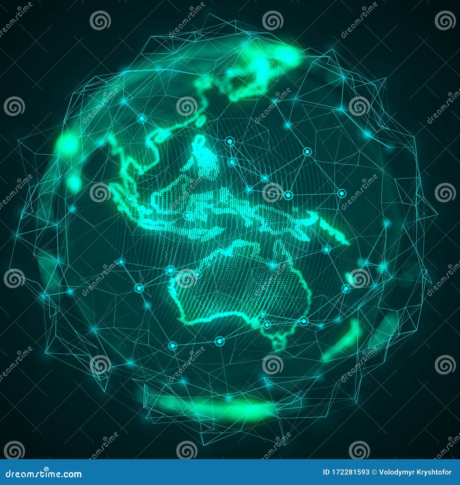 World Wide Web. Global Network Connection. World Map. Planet Earth ...
